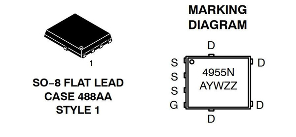 Микросхема NTMFS4955NT1G 4955N MOSFET N-CH SO8FL купить на OZON по низкой цене (578488628)