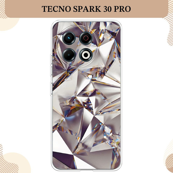 Силиконовый чехол на Tecno Spark 30 Pro Техно Спарк 30 Про Бриллианты купить на Ozon по низкой