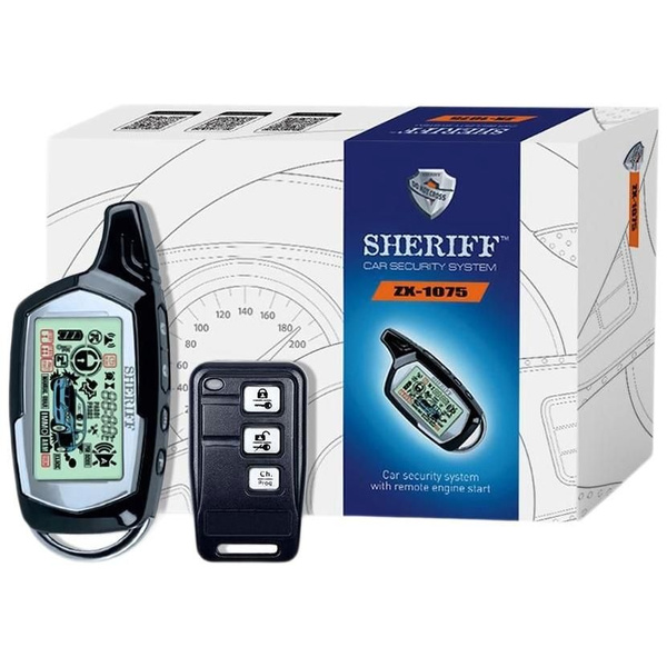 Автосигнализация SHERIFF ZX-1075 c дистанционным запуском двигателя ...