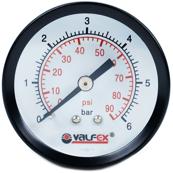 Манометр аксиальный Valfex 50 мм, 0-6 бар, 1/4 купить на OZON по низкой цене (1799928030)