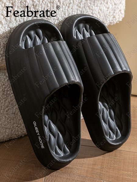 Шлепанцы Женский, Мужской Feabrate, размер 39 EVA Круглый нос, Толстая подошва Без застёжки Лето ...