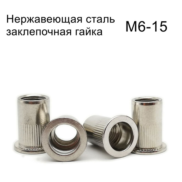 RYBZJ Заклепка 6 x 15 мм M6 10 шт. купить на OZON по низкой цене (1829823799)