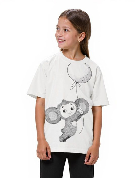 Футболка Девочки, Мальчики OLDOS белый, белый матовый Короткий, размер 122 Хлопок, Эластан ...