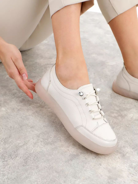 Туфли Женский Covani Натуральная кожа, размер 39 Без каблука 8 слиперы Россия Шнурки Круглый нос ...