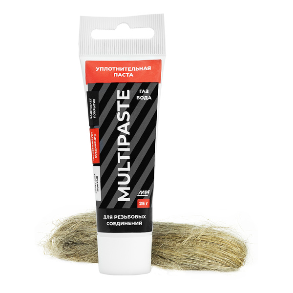 Паста уплотнительная универсальная 25 г + лён 7 г premium для сантехнических соединений ...