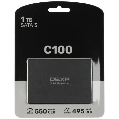 DEXP 1 ТБ Внешний SSD-диск C100 (про68щш7е6к5пцпмыа), черный купить на OZON по низкой цене ...