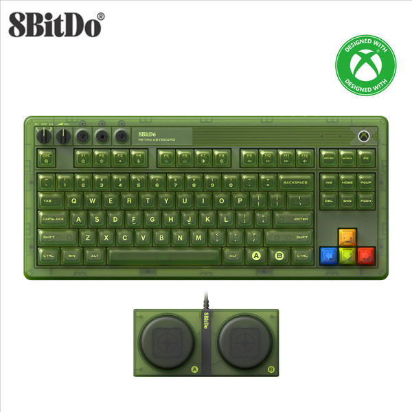 8BitDo Игровая клавиатура беспроводная Retro 87(Xbox), темно-зеленый купить на OZON по низкой ...