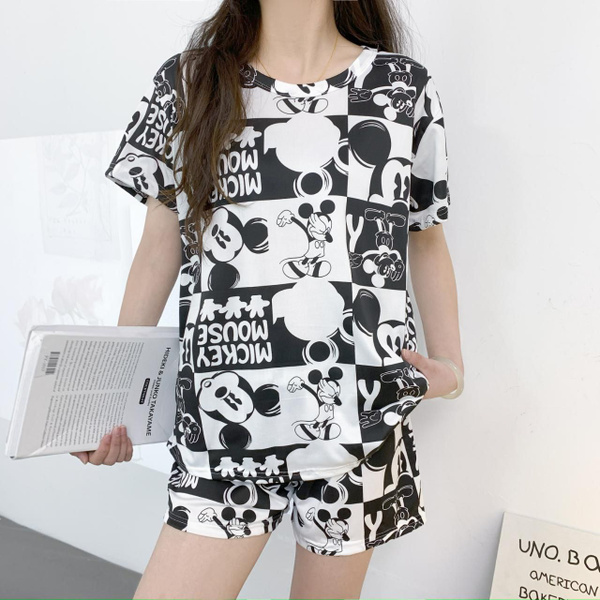 Пижама Женский SAIMEIQI Вискоза, размер 44 Однотонный белый песок, черный матовый Россия Средняя ...