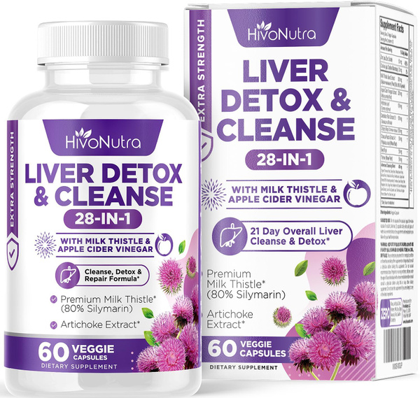 HivoNutra 28-in-1 Liver Detox & Cleanse, 60 капсул из США, доставка почтой купить на OZON по ...