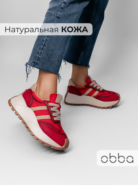 Кроссовки Женский Obba Натуральная кожа, Текстиль, размер 40 F Лето Шнурки Италия купить c ...