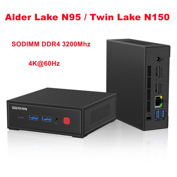 Мини-ПК Alder Lake N95 мини ПК (Intel N95, RAM 8 ГБ, SSD 256 ГБ, Intel ...
