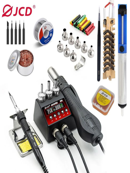 JCD Паяльная станция 750 Вт, Керамический нагреватель, 14 предметов купить на OZON по низкой ...