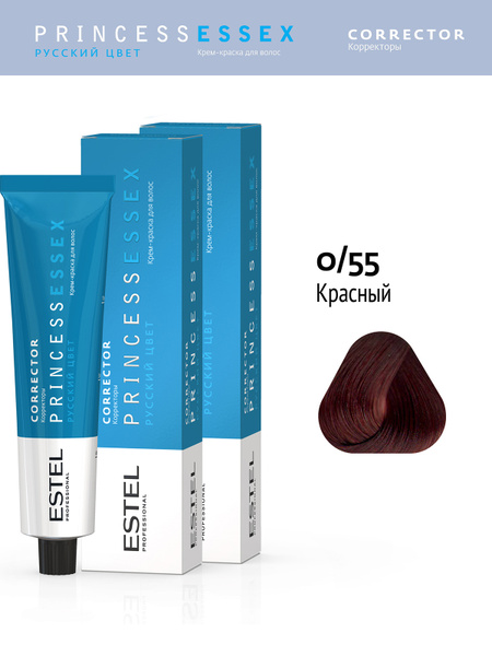 ESTEL PROFESSIONAL Профессиональная краска для окрашивания волос PRINCESS ESSEX CORRECTOR 0/55 ...