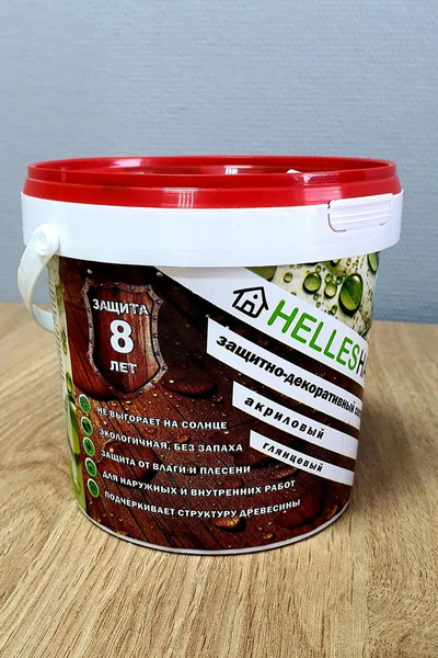 Пропитка защитно-декоративный состав для древесины Helles Haus (Цв. Вишня 9 кг) купить на OZON ...