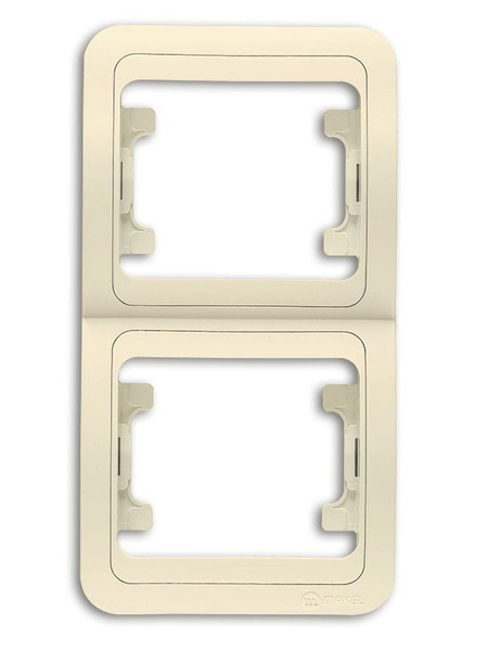 Makel Рамка электроустановочная, бежевый, 2 пост., 1 шт. купить на OZON по низкой цене (1940021660)