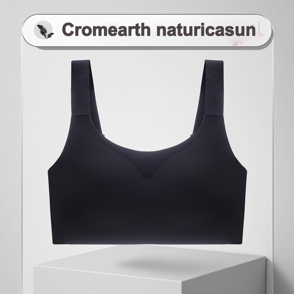 Бюстгальтер Женский CROMEARTH NATURICASUN без косточек, бесшовный, размер 80F, 85C черный ...