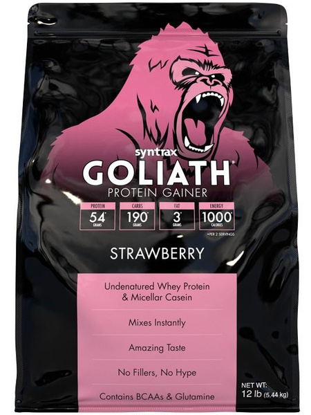Гейнер SYNTRAX Gainer Goliath 5440 г, Клубника купить на OZON по низкой ...