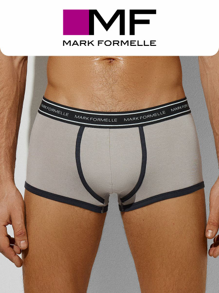 Трусы Мужской Mark Formelle боксеры Кулирная гладь серый, размер 54 Средняя Беларусь ...