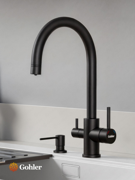 Смеситель для кухни с краном под фильтр для питьевой воды Gohler G4023B ...