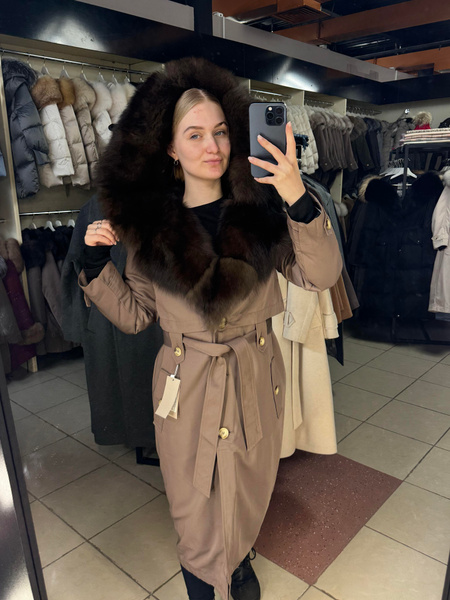 Парка Женский Milliant Мех, Капюшон светло-коричневый Мембранные ...