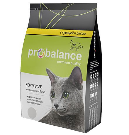 Probalance Sensitive / Сухой корм Пробаланс для взрослых кошек с Чувствительным пищеварением ...
