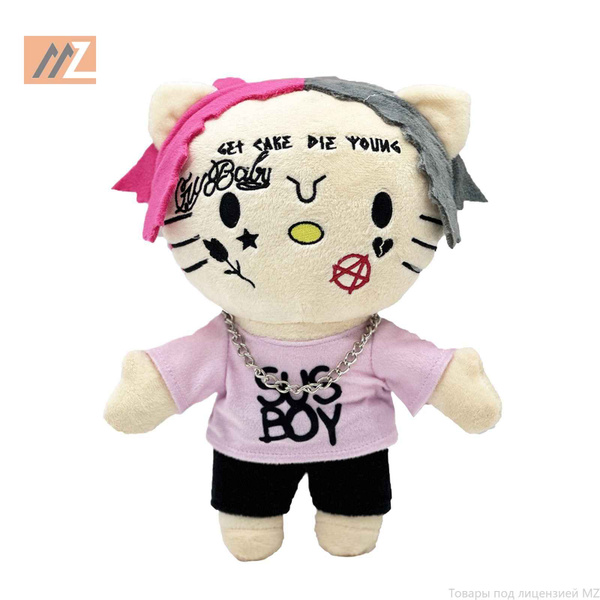 Lil peep X Hello Kitty Плюшевая игрушка Кукла Плюшевое украшение купить ...