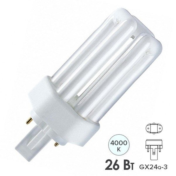 OSRAM DULUX T 26W/840 GX24d-3 4000K лампа компактная люминисцентная ...