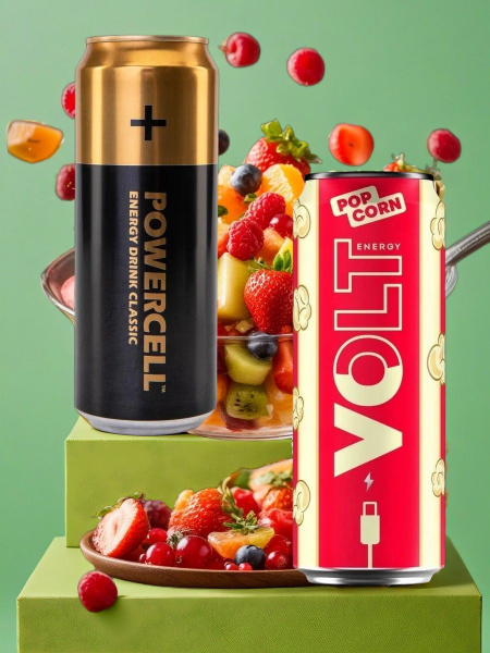 Энергетик VOLT POPCORN + энергетик POWERCELL купить на OZON по низкой цене (2019108697)