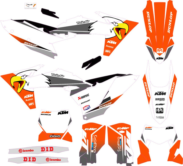Графика на мотоцикл КТМ (2024) GR8, KEWS, HENGJIAN (толщина 600 мкм) Eagle купить на OZON по ...