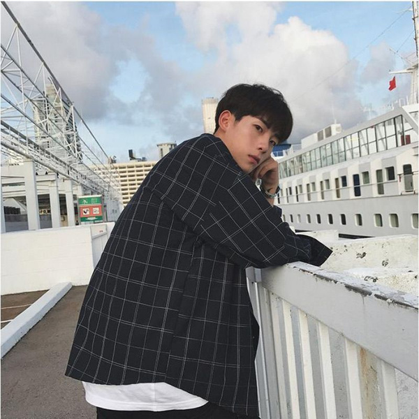 Рубашка Мужской CHAOPAI черный Длинный Хлопок, размер 52 свободный Пуговицы Китай косоворотка ...