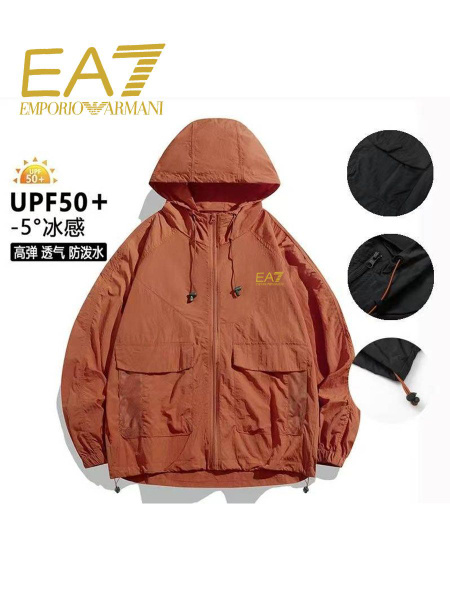 Ветровка Мужской EA7 мандариновый, размер 54, 56 Лето купить c доставкой на OZON по низкой цене ...