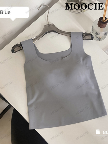 Кроп-топ Женский MOOCIE синий, размер 40, 46 Политекс Без рукавов Повседневный Китай купить c ...