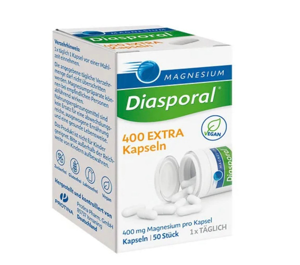 Магний Diasporal magnesium 400mg extra kapseln, 50шт купить на OZON по ...