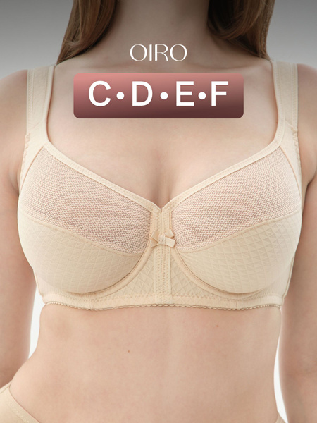 Бюстгальтер Женский OIRO мягкая чашка на каркасе, на косточках, размер 85E бежевый нейтральный ...