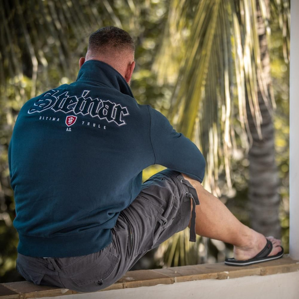 Олимпийка Мужской Thor Steinar синий Молния Хлопок, Полиэстер, размер 52 Логотип, Надписи Турция ...