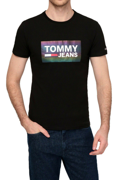 Футболка Мужской, Женский Tommy черный, размер 46 Мерсеризованный ...