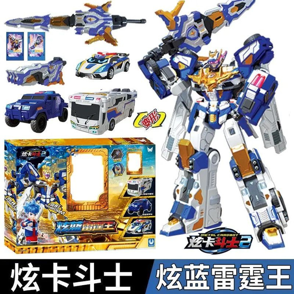 трансформеры робот,METAL CARDBOT 2/Blue Cop Trinity, подарок для ...