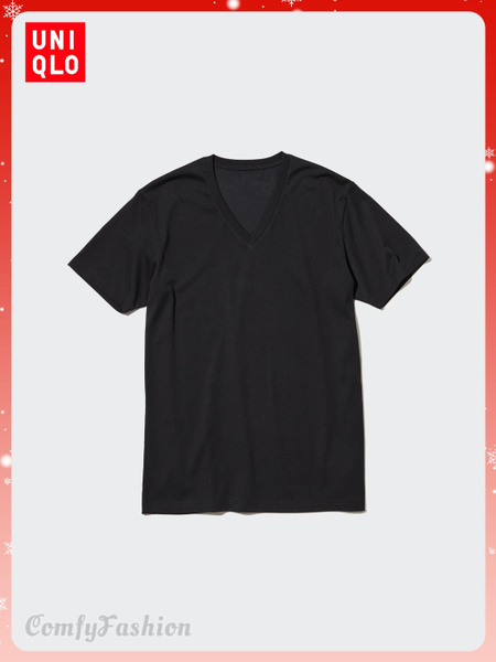 Футболка Мужской, Женский Uniqlo черный, размер 52 купить c доставкой на OZON по низкой цене ...