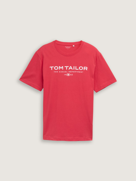 Футболка Мужской Tom Tailor красный, размер 46 Лён Бангладеш купить c доставкой на OZON по ...