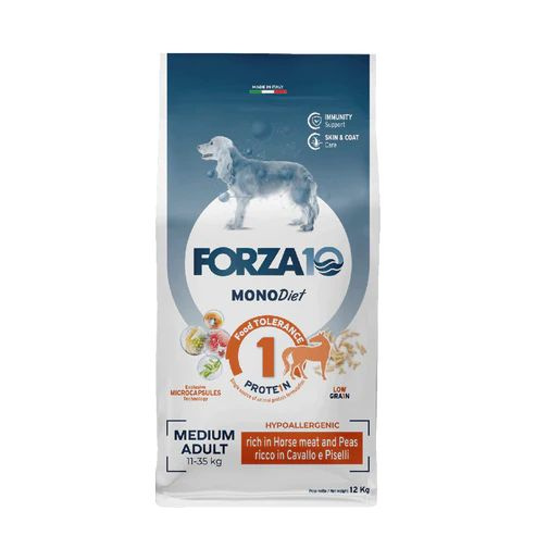 Forza10 MonoDiet Adult Medium Cavallo e Piselli Сухой корм для взрослых собак средних пород ...