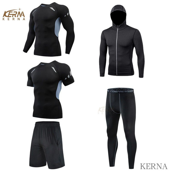 Костюм спортивный Мужской KERNA Спортивный с шортами черный, размер 54, 56 Полиэфирное волокно ...