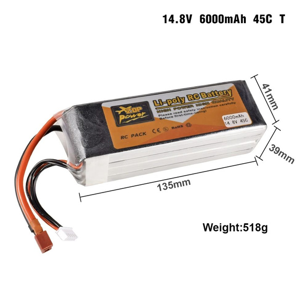 Аккумулятор 14,8V литий-полимерный 1800-6000mAh для автомоделей ...