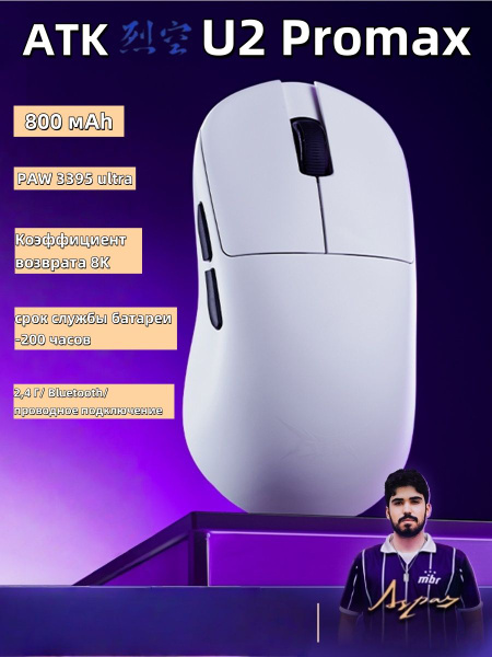 Мышь беспроводная ATK беспроводная ATK-U2 -001 , слоновая кость, белый,ATK-U2 -001 купить c ...