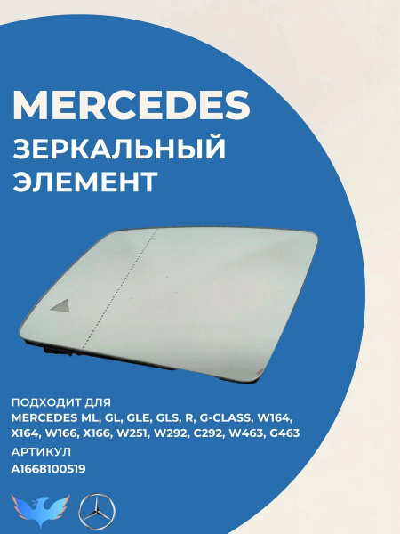 Зеркальный Элемент Левый Новый с Обогревом и Индикатором Слепой Зоны на ...