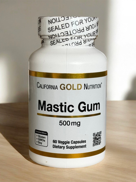 Мастиковая смола, 60 капсул California Gold Nutrition, США / Mustic Gum ...