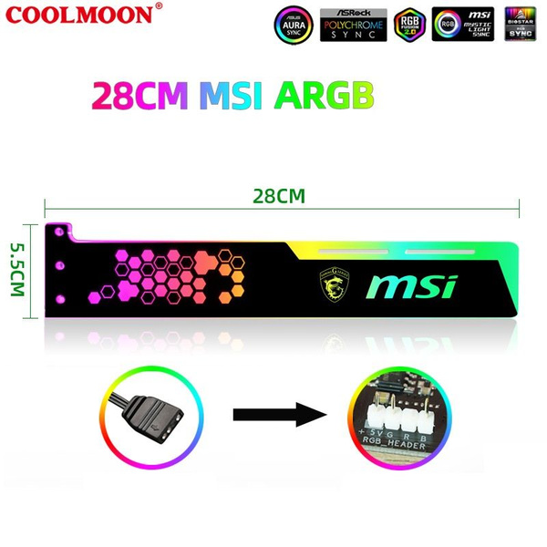 Держатель для видеокарты Держатель для видеокарты Cool Moon MSI 28см ...