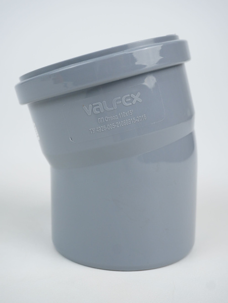 Уголок (канализация) PP-H 110*15 гр. 16357 Valfex - купить с доставкой по выгодным ценам в ...