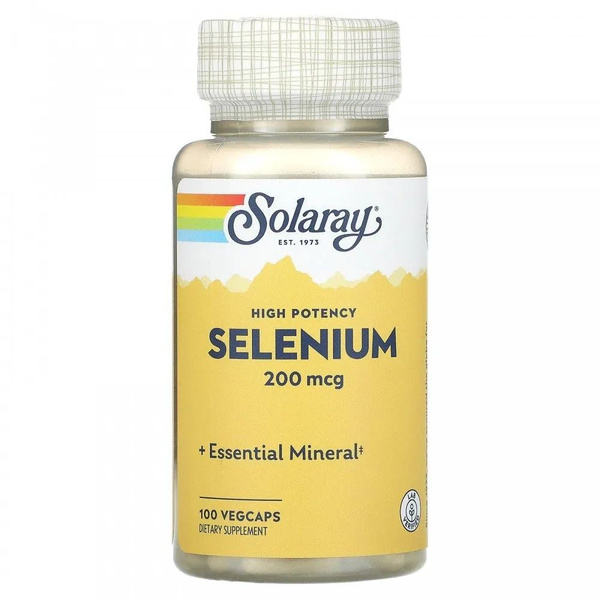 Solaray, Selenium 200 mcg, Селен, 100 капсул - купить с доставкой по ...