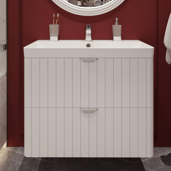 Тумба с раковиной STWORKI Ларвик 80 белая матовая купить на OZON по низкой цене (1415675831)