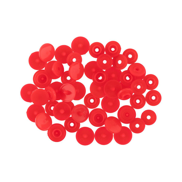 Кнопки "Micron" POM-10 Кнопки пластиковые d 10 мм 15 шт. № 003 красный ...
